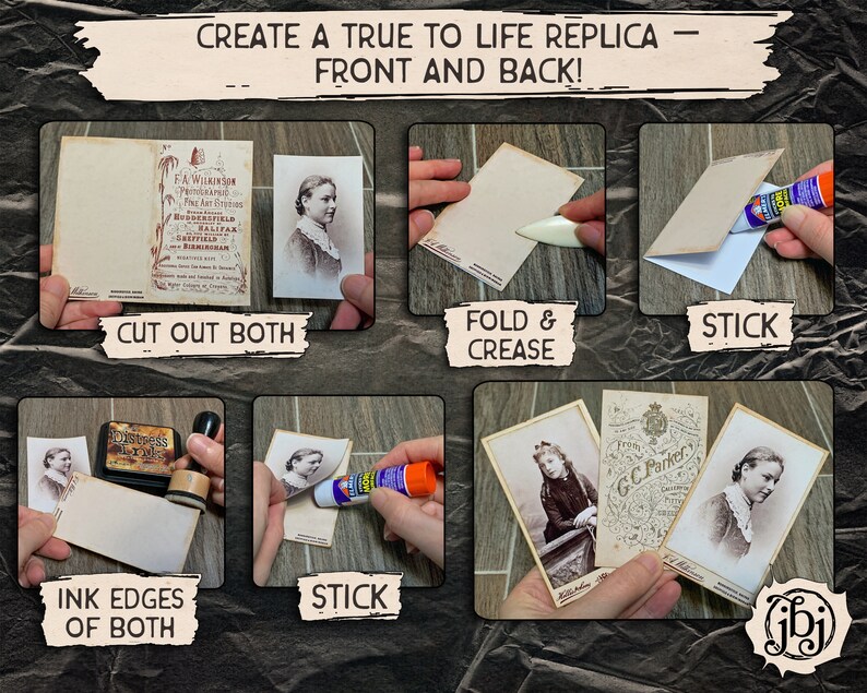 Vintage CDV Photo Cards, Pack 1 | Printable Digital Download | 8 ...