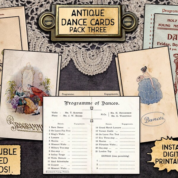 Antique Dance Cards - Etsy