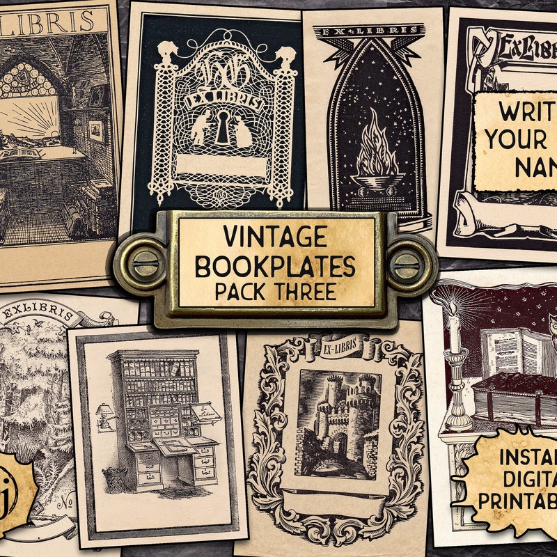 Digital Bookplates - Etsy
