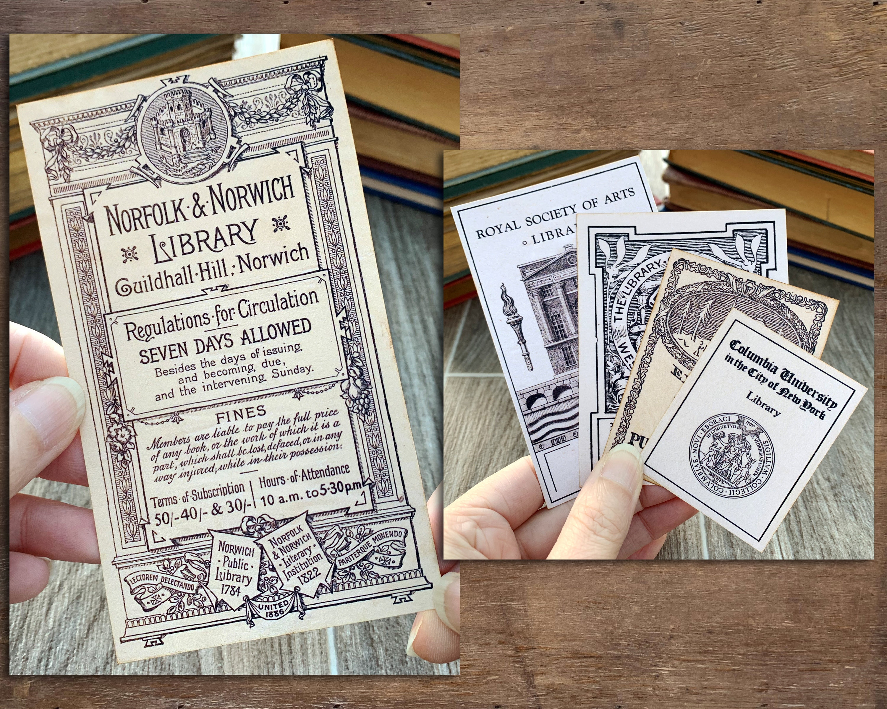 Vintage Library Ephemera Pack | Digital Download Printables - Etsy