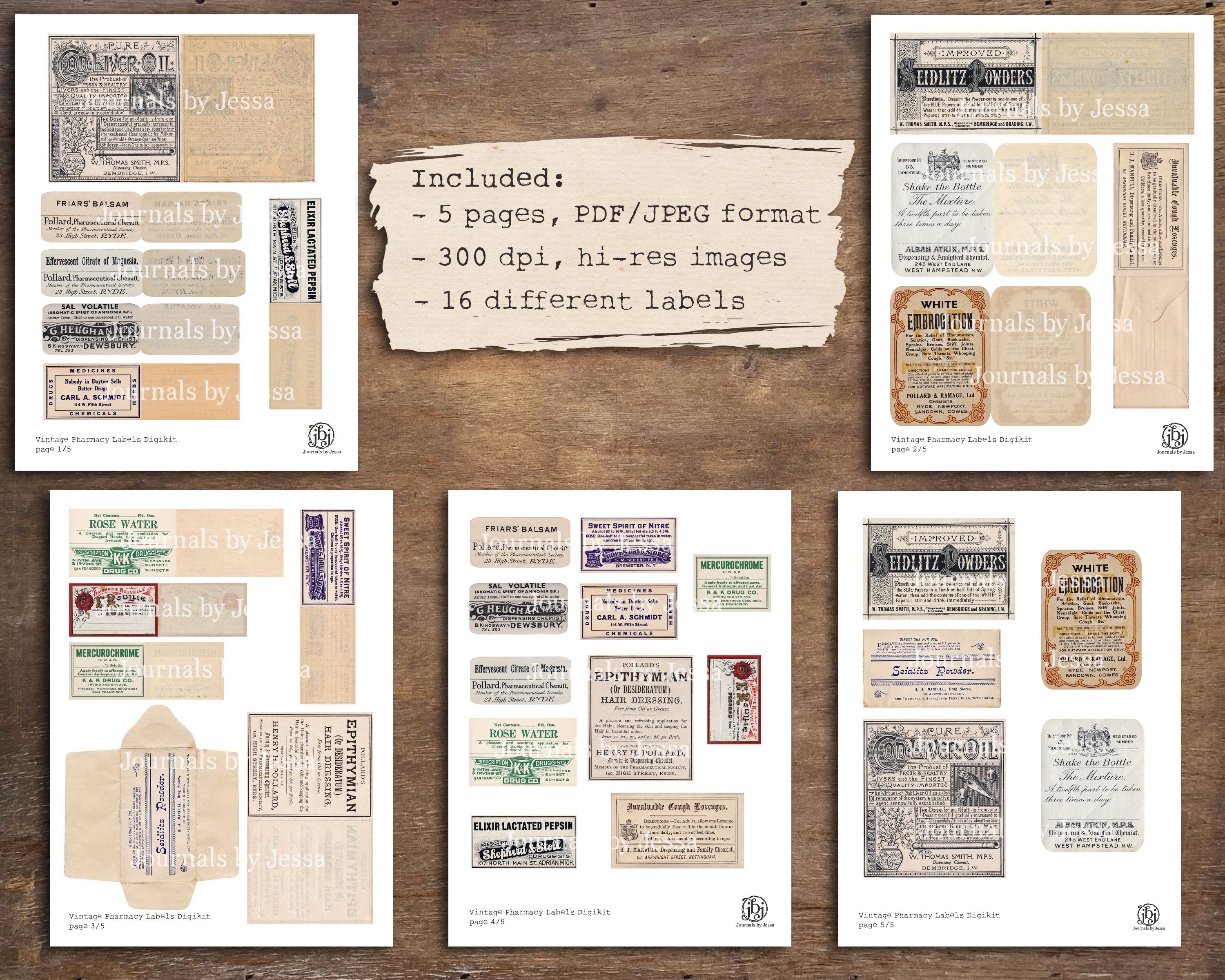 16 Chemist & Pharmacy Labels Digital Download Printables | Etsy