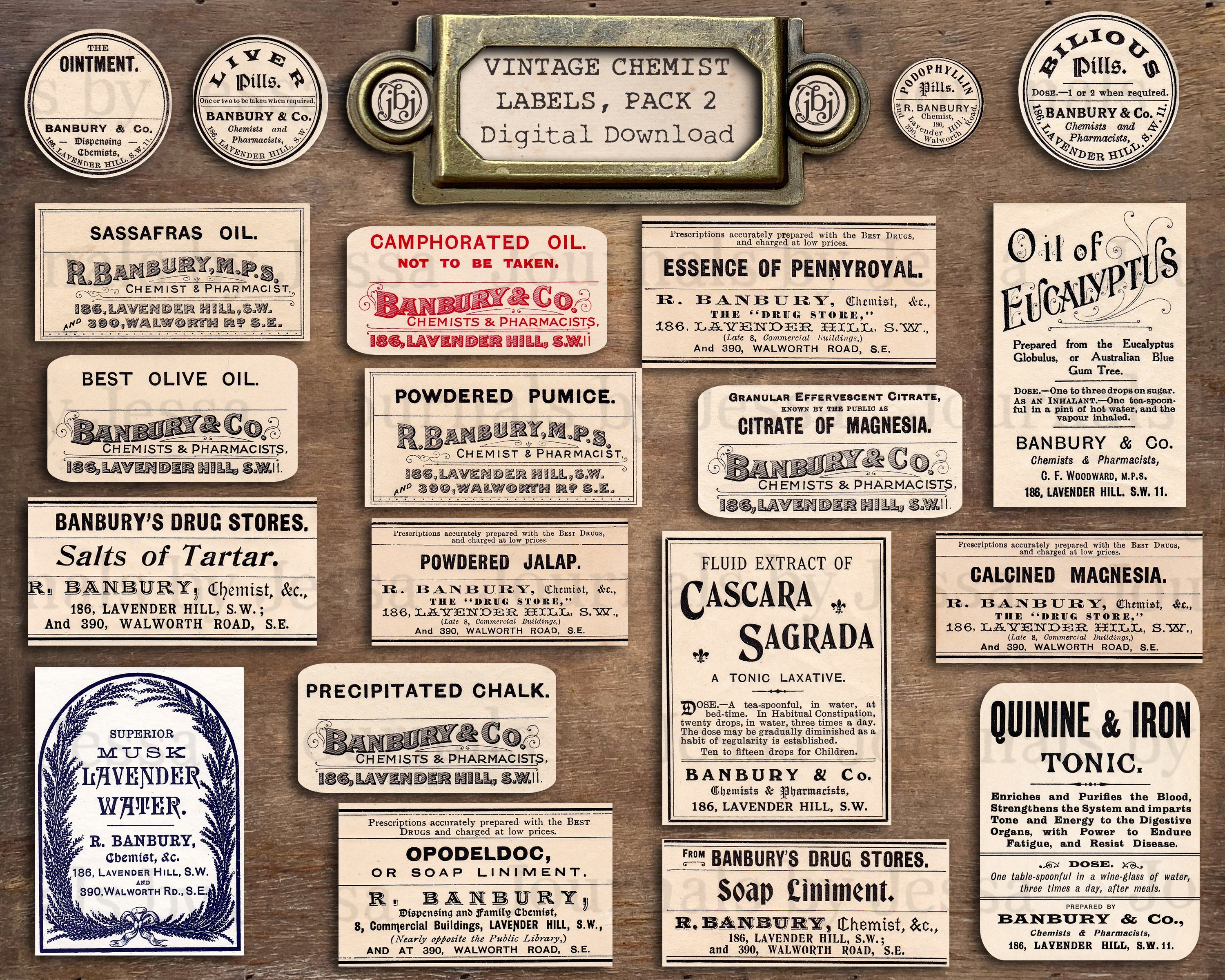 Vintage Chemist & Pharmacy Labels Digital Download | Etsy