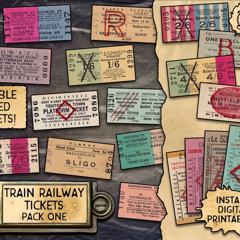 Vintage Railway Tickets - Etsy