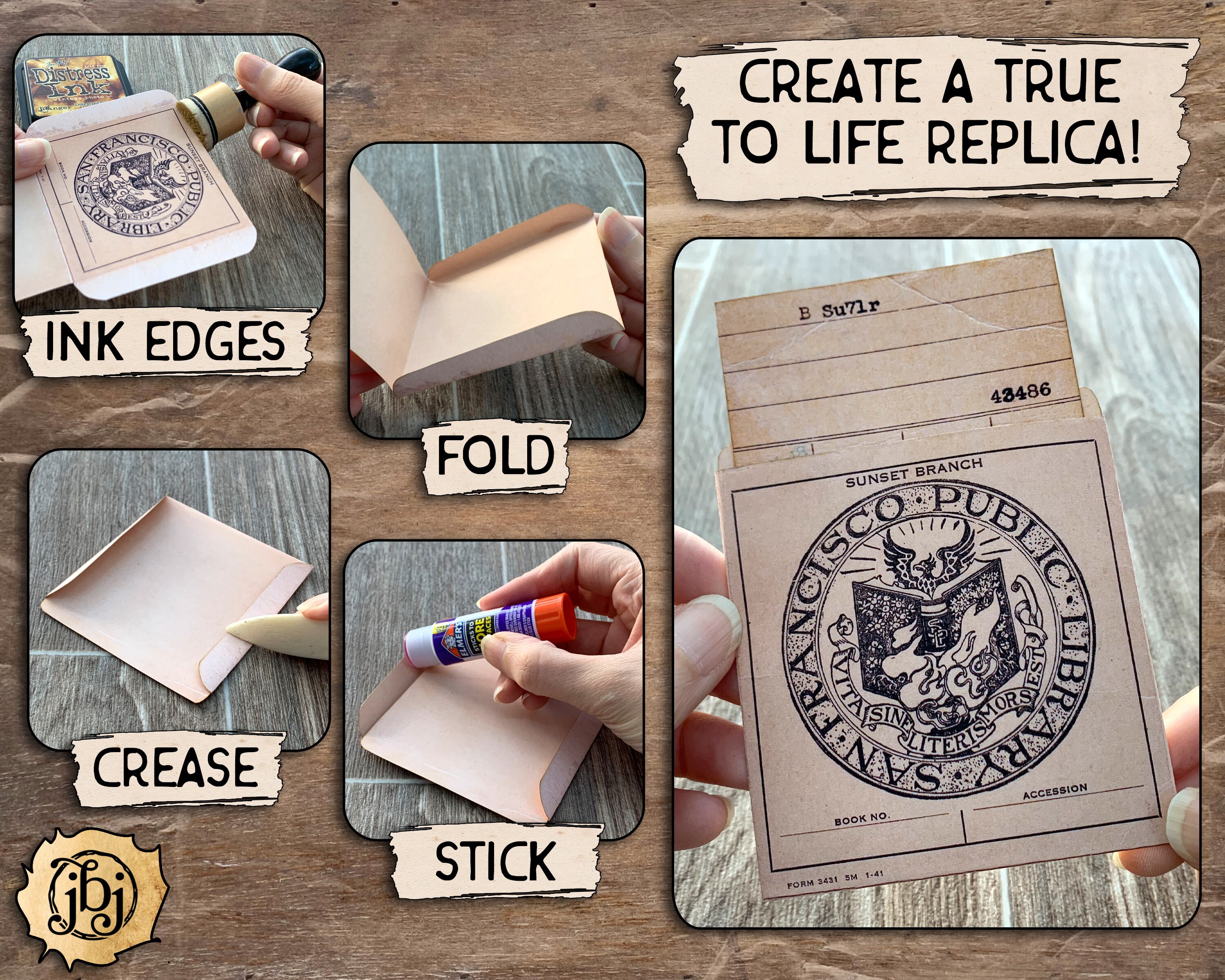 Vintage Library Ephemera Pack Digital Download Printables - Etsy