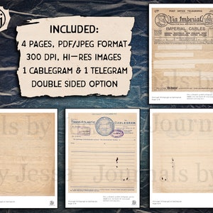 Vintage Cablegram and Telegraph | Printable Digital Download | 2 ...