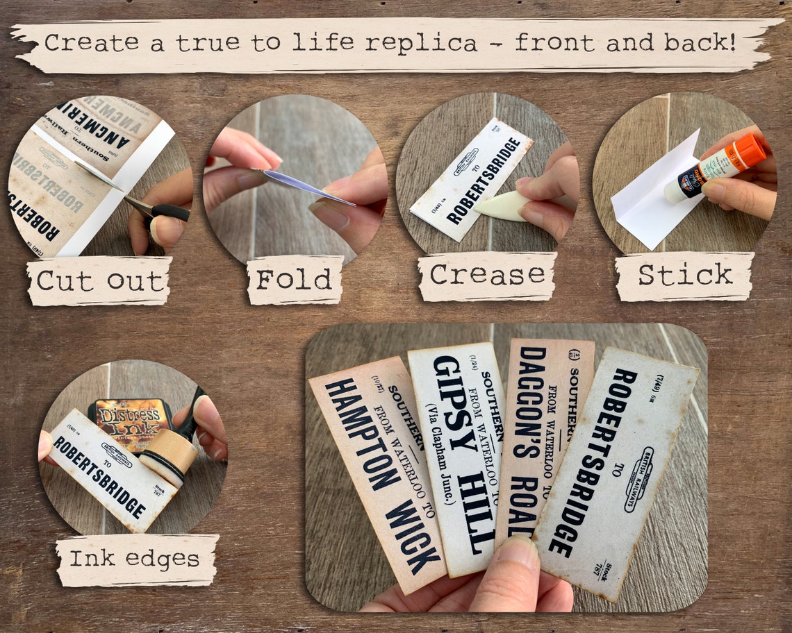 Vintage Train Luggage Labels, Pack 2 | Digital Download Printables | 12 ...