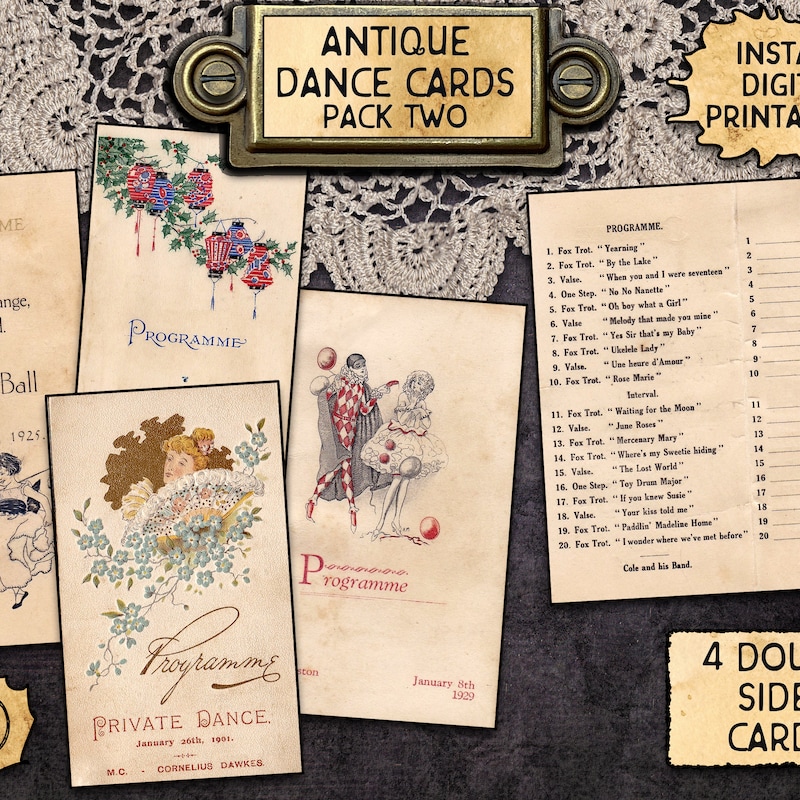 Victorian dancing card - Etsy.de