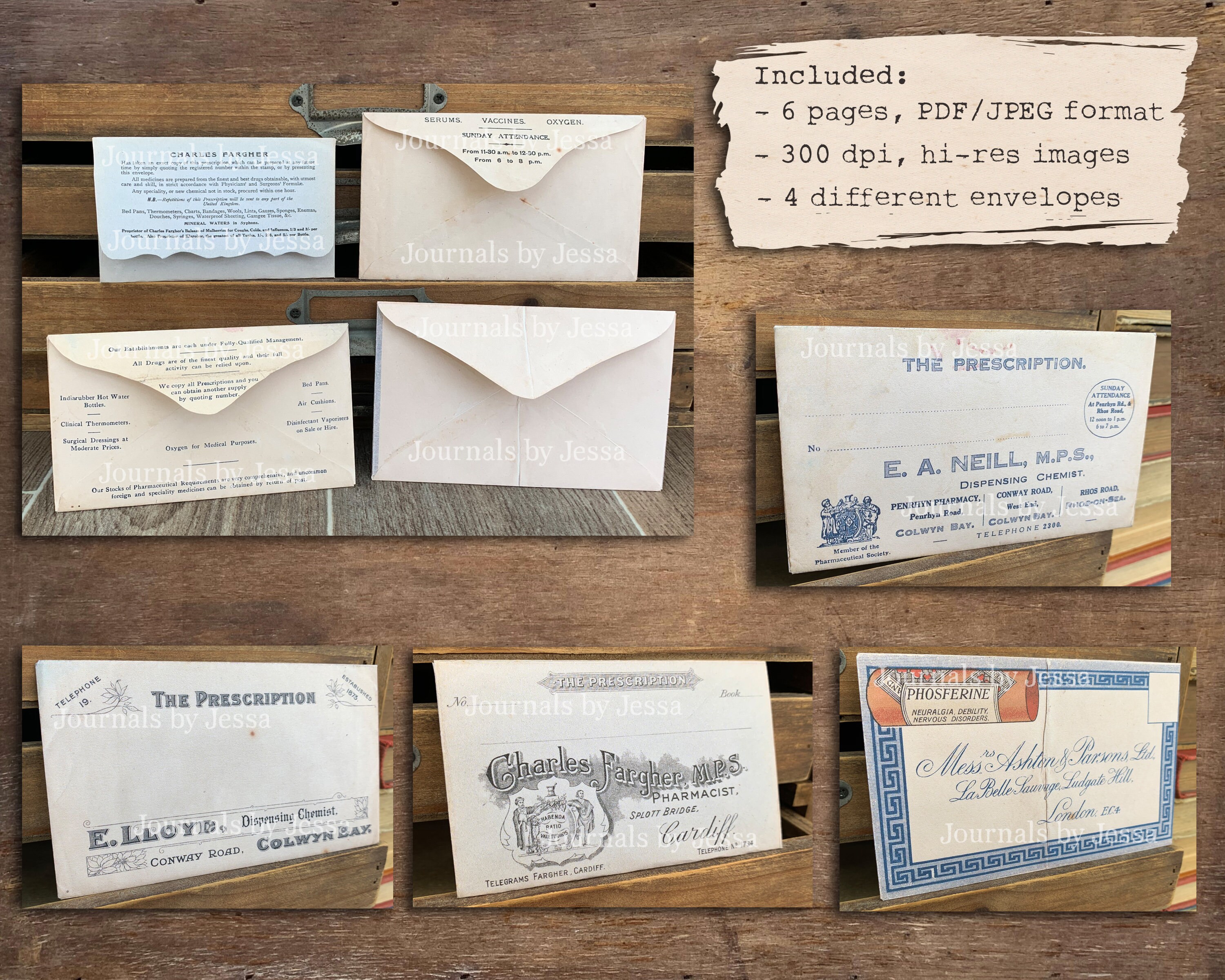 Pharmacy Prescription Envelopes Digital Download Printables - Etsy