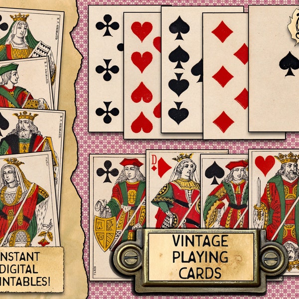 Antique Playing Cards - Etsy