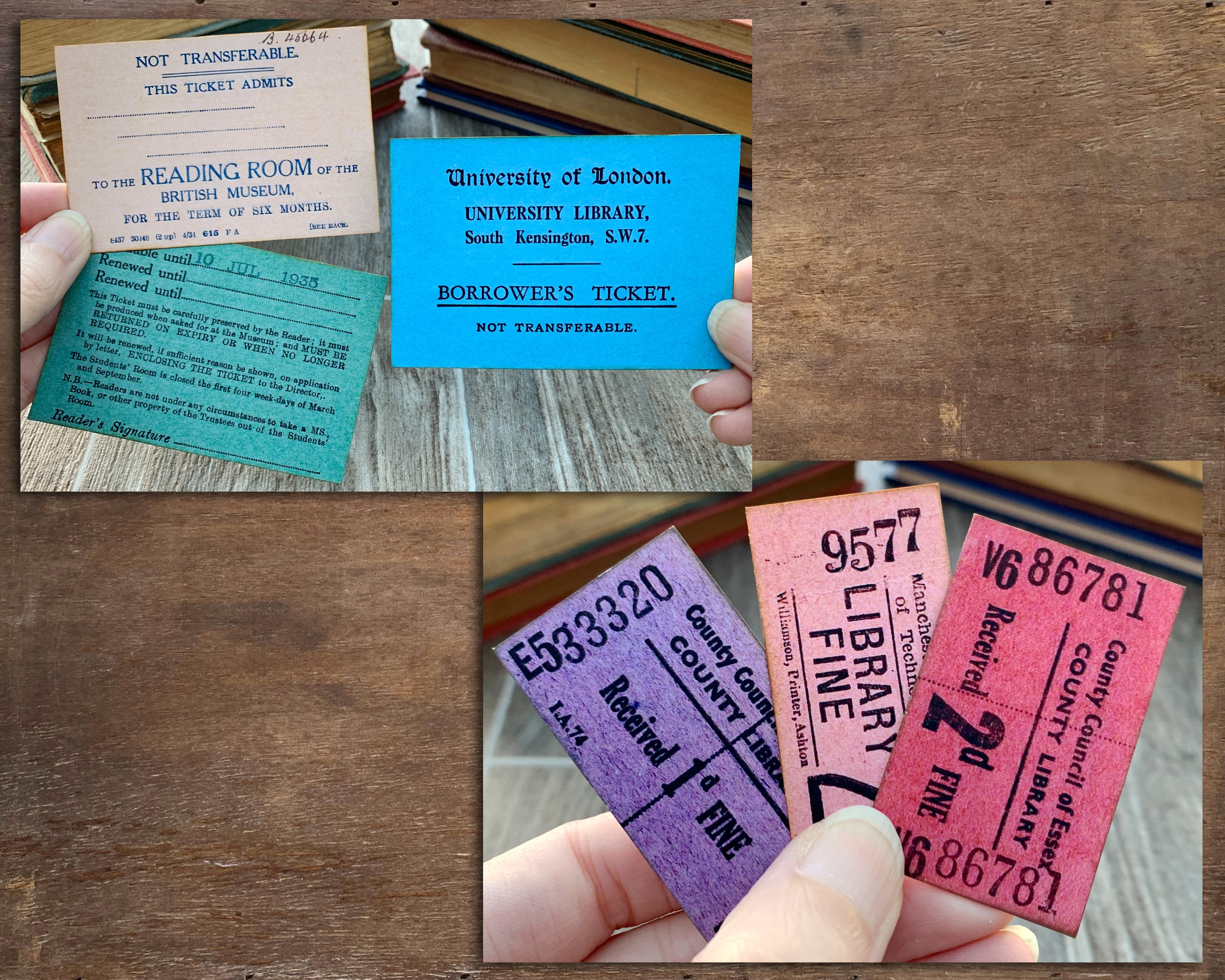 Vintage Library Ephemera Pack Digital Download Printables - Etsy