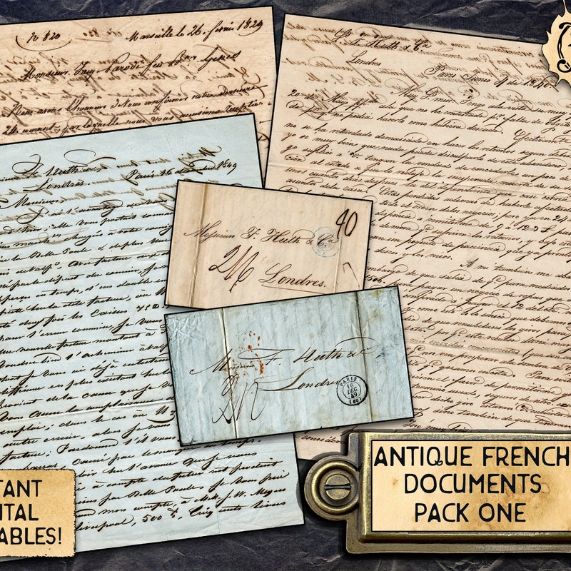 Antique French Document - Etsy