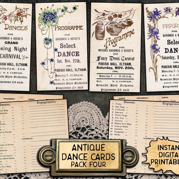 Antique Dance Cards - Etsy