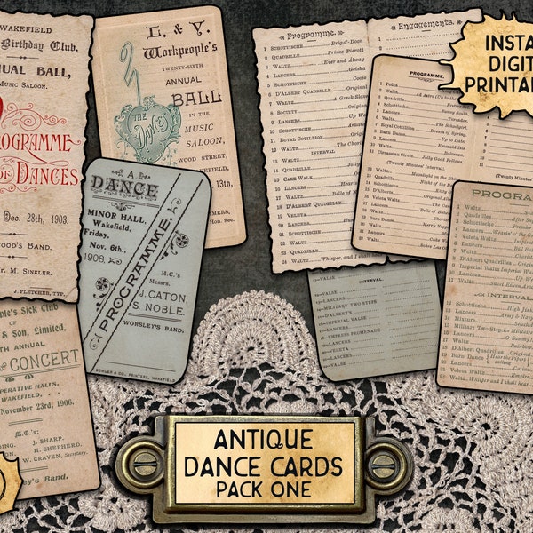 Antique Dance Cards - Etsy