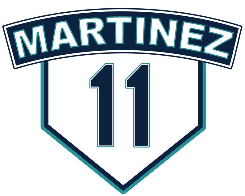 Edgar Martinez Retired Number Sticker Seattle Mariners 11 | Etsy
