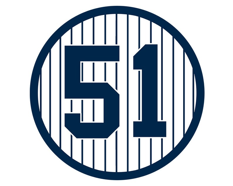 Bernie Williams Retired Number Sticker New York 51 - Etsy