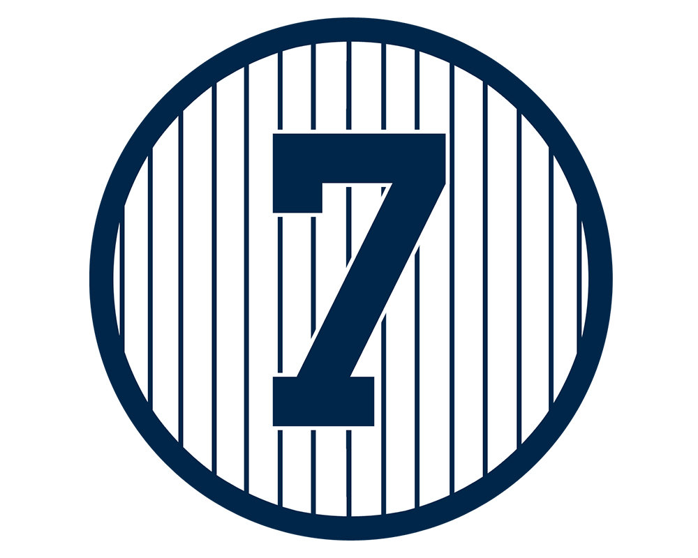 Mickey Mantle Retired Number Sticker New York Yankees 7 | Etsy