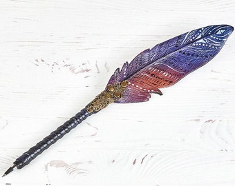Feather Ballpoint Pen | Etsy