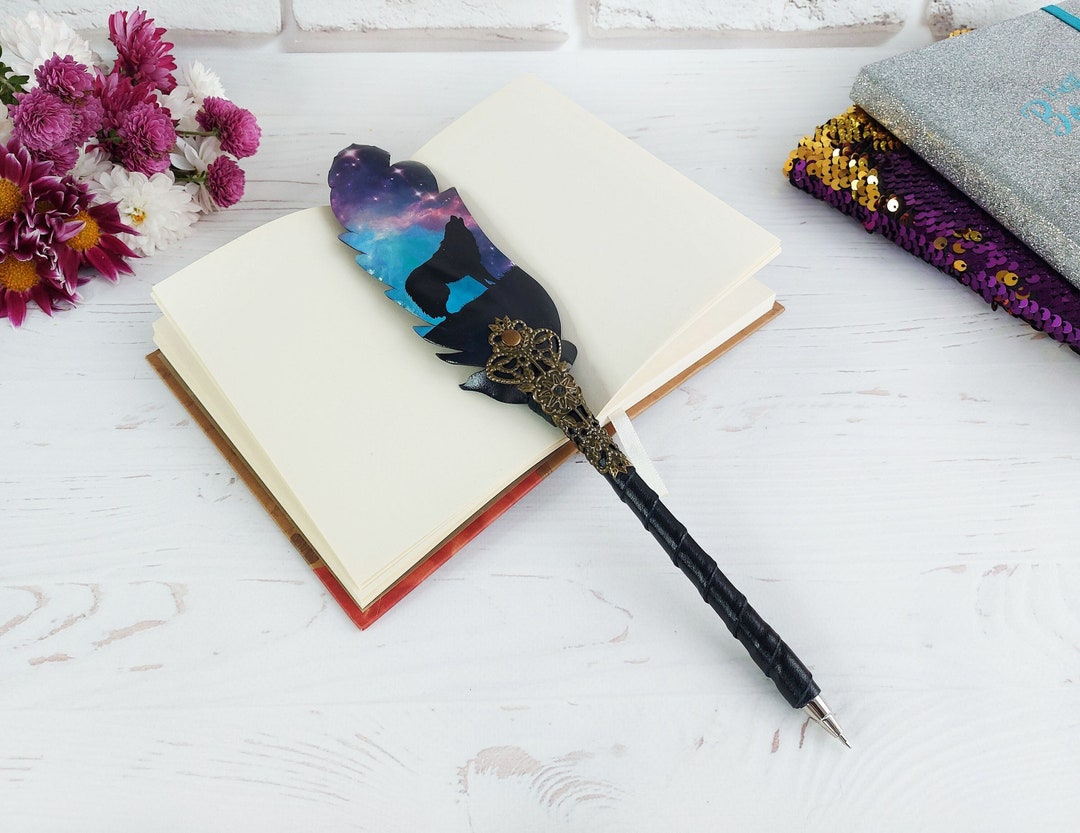Wolf Pen Gift for Wolf Lovers, Handcrafted Ballpoint Pen, Birthday ...
