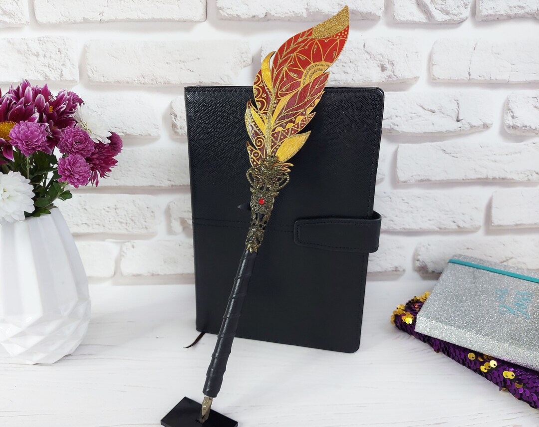 Personalized Calligraphy Pen Fountain Ink Dip Pen Quill Pen Grimoire ...