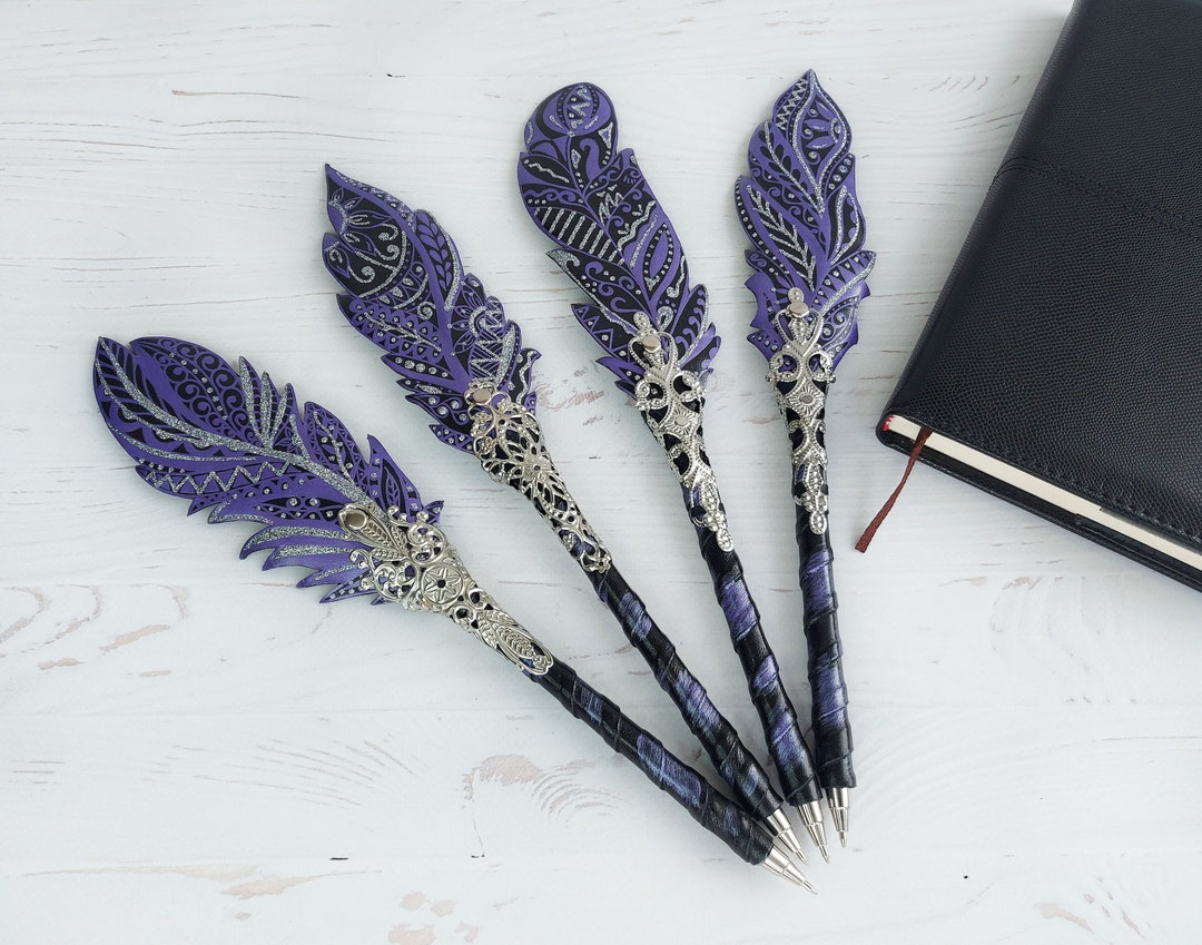 Feather Halloween Wedding Pens, Pens for Magic Guestbook, Fantasy ...