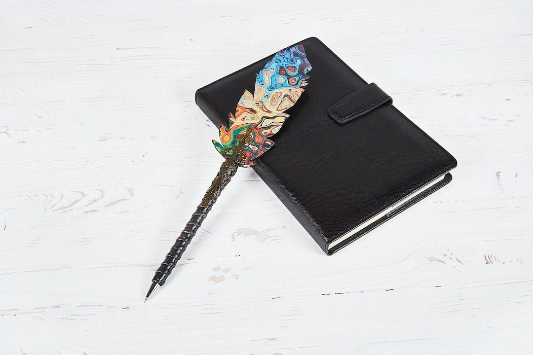 Fantasy Wedding Pen for Guest Book, Colorful Feather Pen, Fountain ...