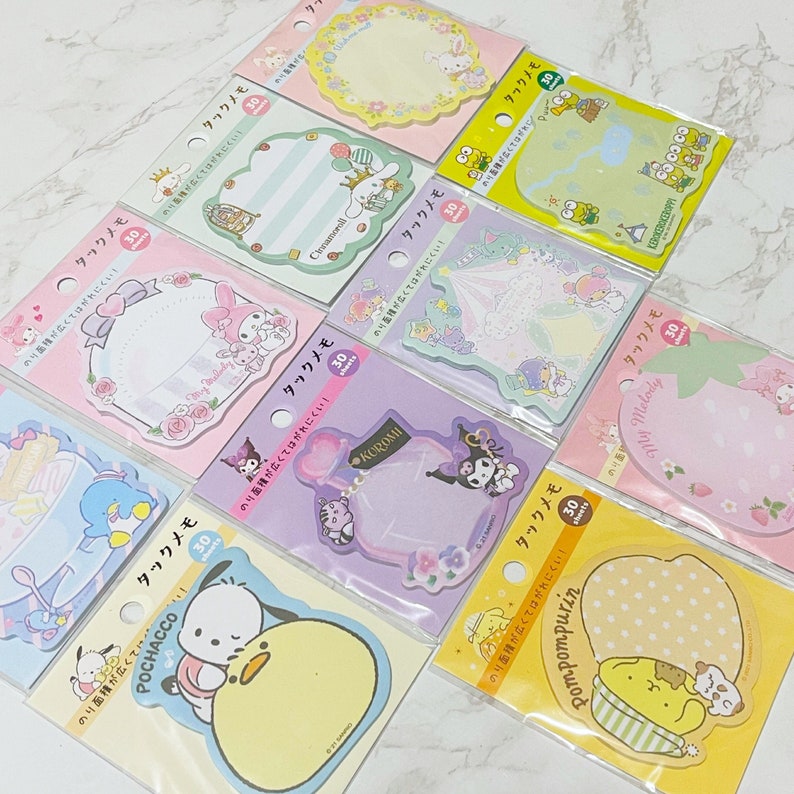 Shaped Sanrio Sticky Notes - Etsy