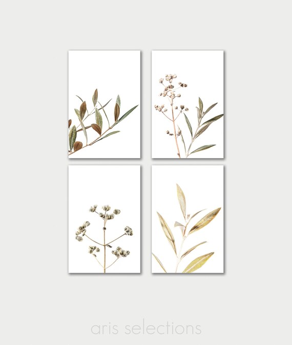 Set of 4 Botanical Prints - Etsy Ireland