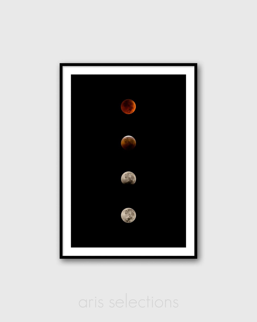 Blood Moon Phase Wall Art - Etsy