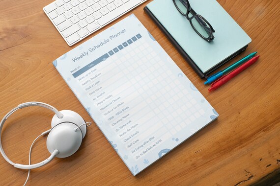 Digital Weekly Goals Schedule Instant Download Printable - Etsy