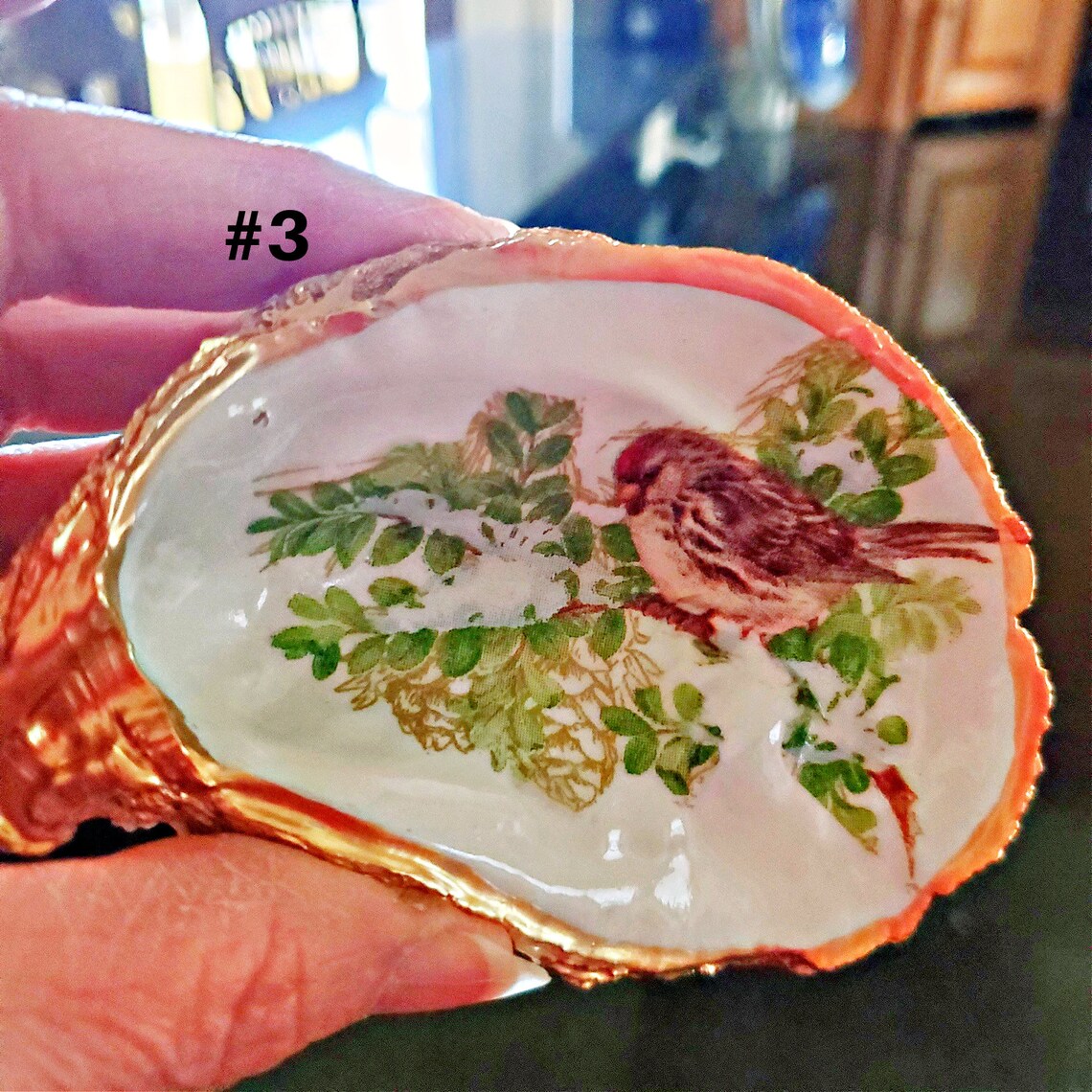 Bird Oyster Shells Cardinals Doves Decoupaged Oyster Shell - Etsy