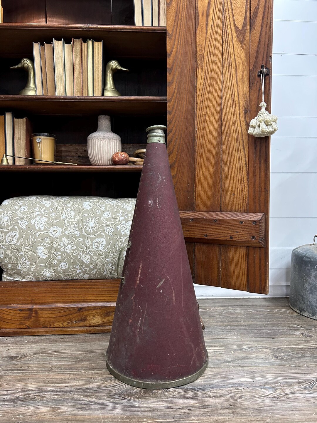 Vintage Cheerleading Megaphone Maroon Vintage Cheer Photography Prop ...