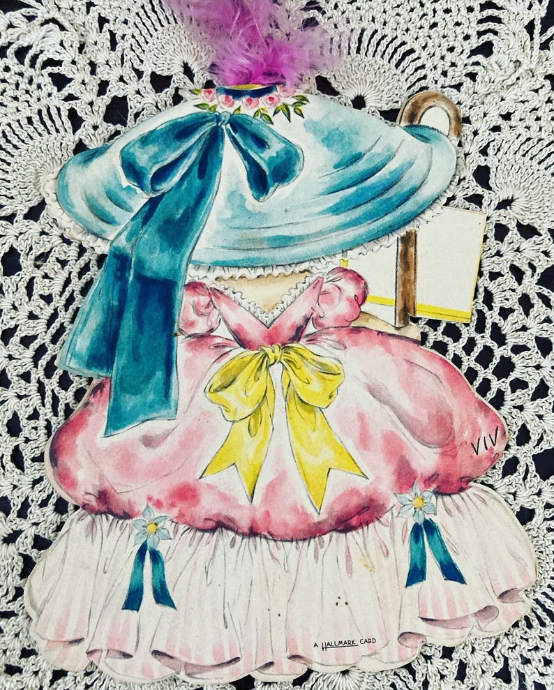 Vintage Little Bo Peep 1947 Hallmark Card land of Make Believe Series ...
