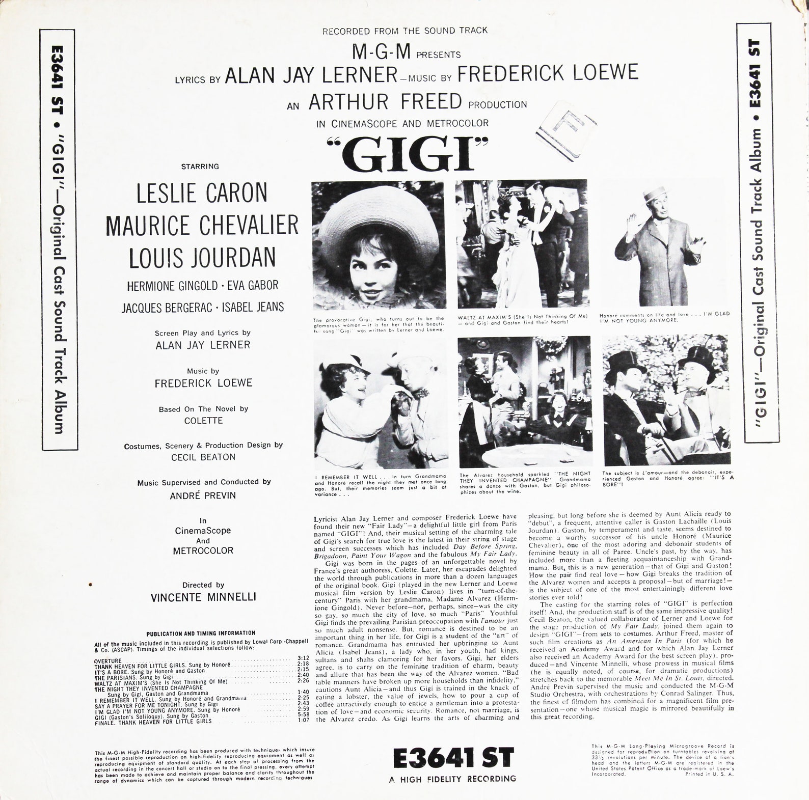 Gigi Original Cast Soundtrack Film Musical Vinyl LP 1958 - Etsy