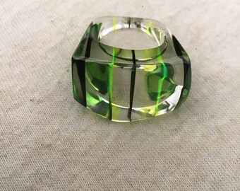 Lucite ring | Etsy