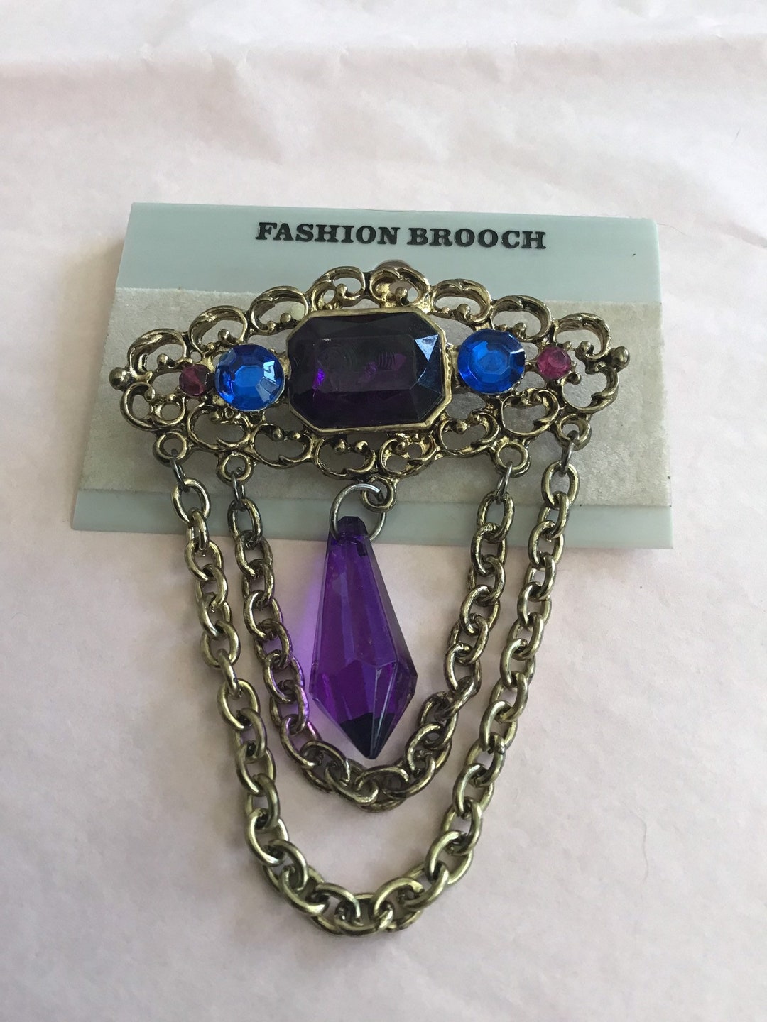 Beautiful Vintage Victorian Treasures Large Amethyst Ruby and - Etsy