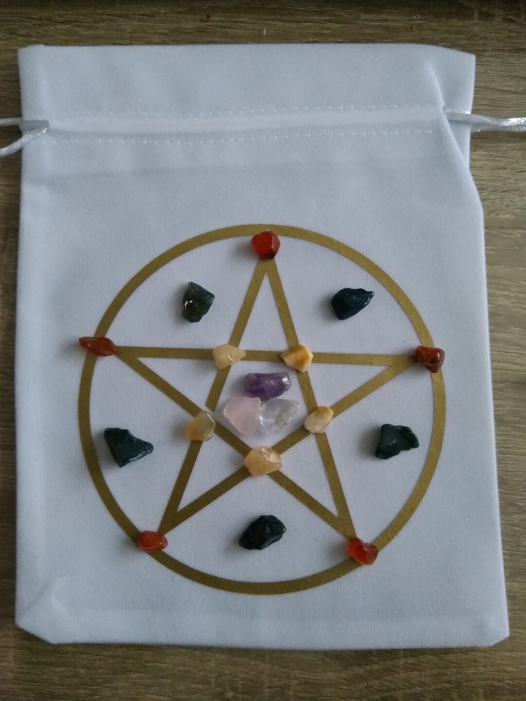 Travel Crystal Grid / Altar Pentagram - Etsy