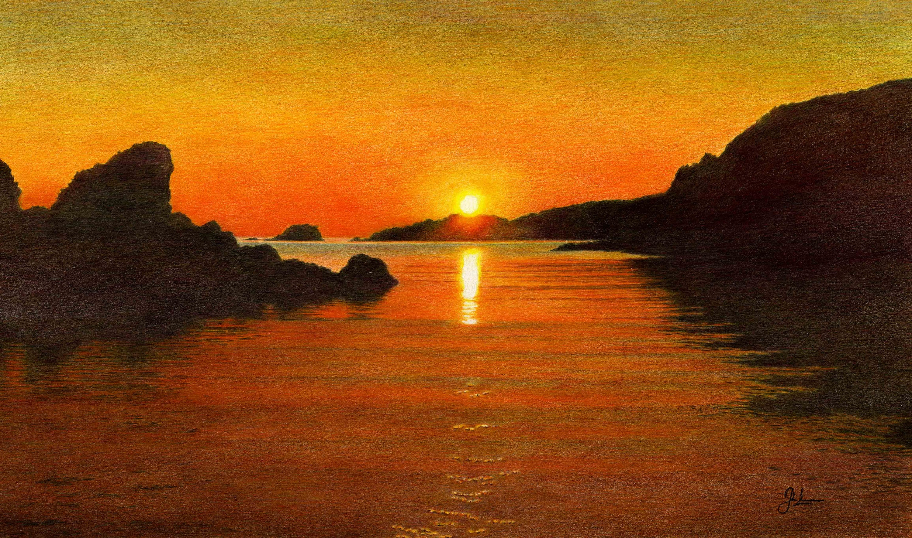 Sunset Drawing