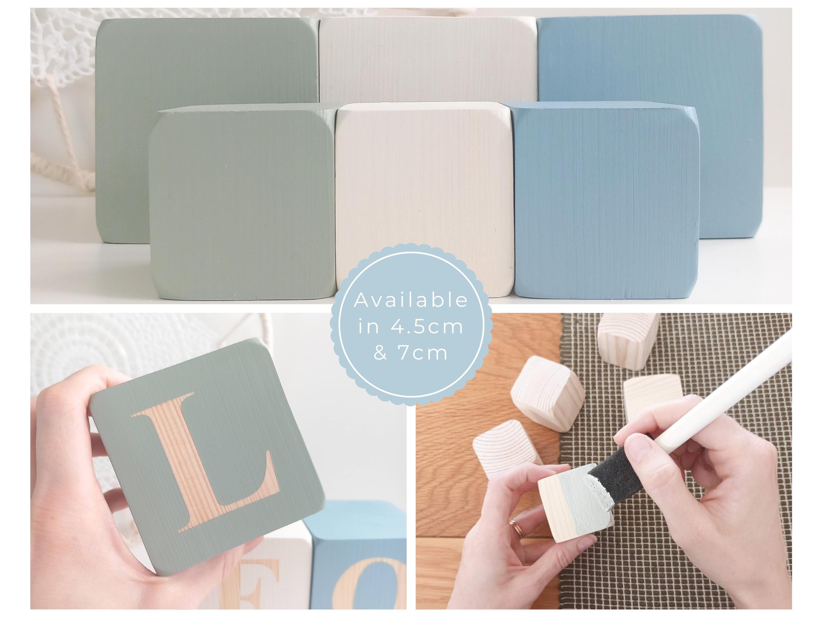 Personalised Wooden Baby Name Blocks – Nursery Name Sign and Shelf ...