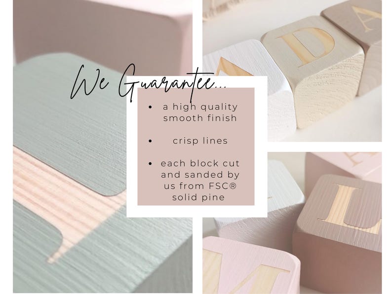Personalised Wooden Baby Name Blocks – Nursery Name Sign and Shelf ...