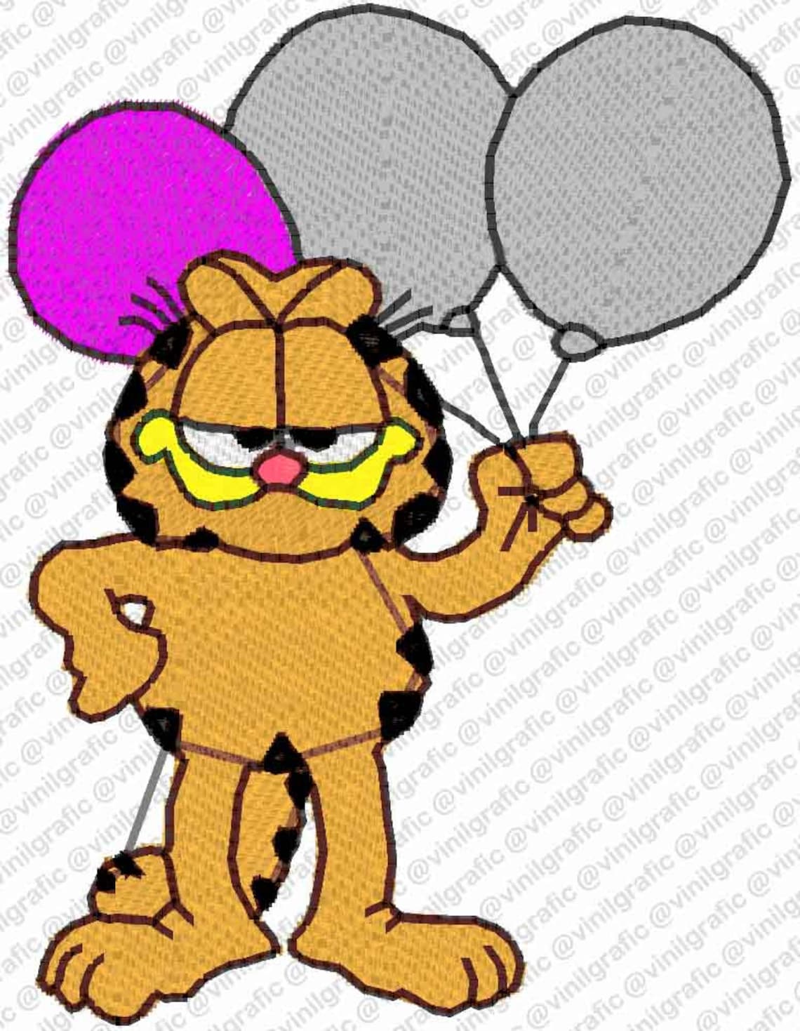 Garfield vol.2 kit of 16 Designs for embroidery machine Kit | Etsy