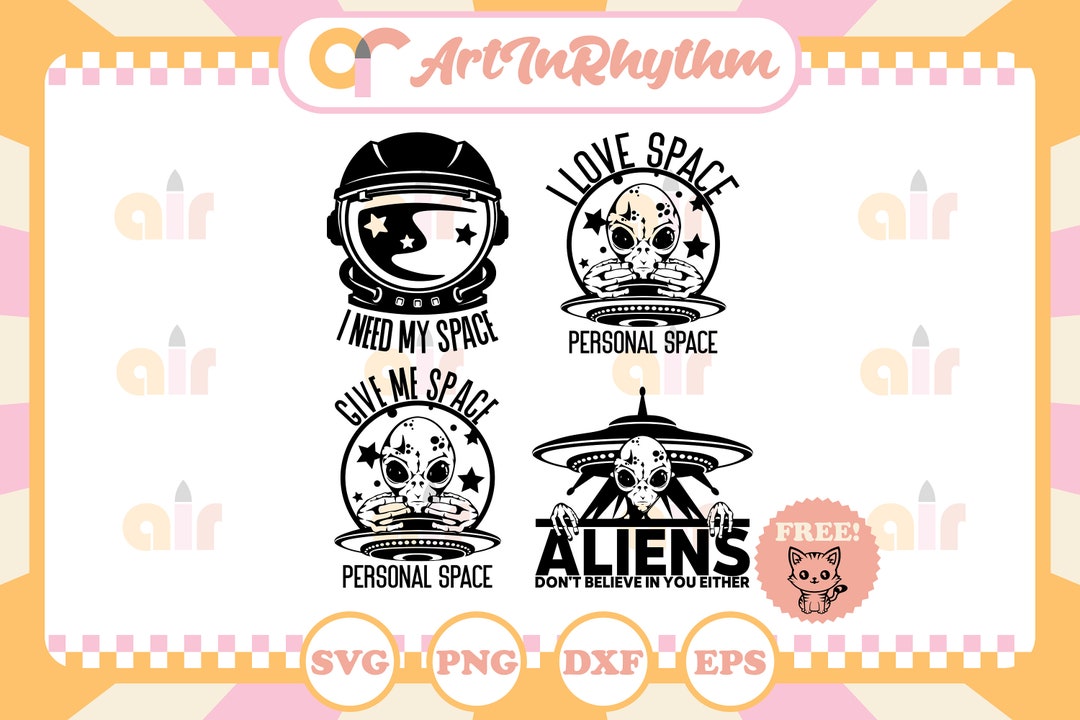 Alien Svg Bundle, Astronaut Svg Bundle, UFO Svg, Alien Quotes Svg ...
