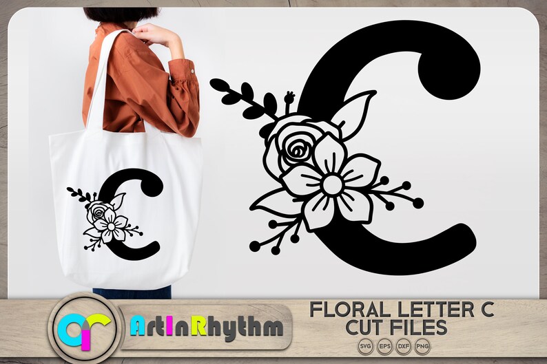 Letter C Svg Floral Letter C Alphabet Svg Letter Svg - Etsy