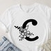 Letter C Svg Floral Letter C Alphabet Svg Letter Svg - Etsy