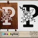 Letter P Svg Floral Letter P Alphabet Svg Letter Svg - Etsy
