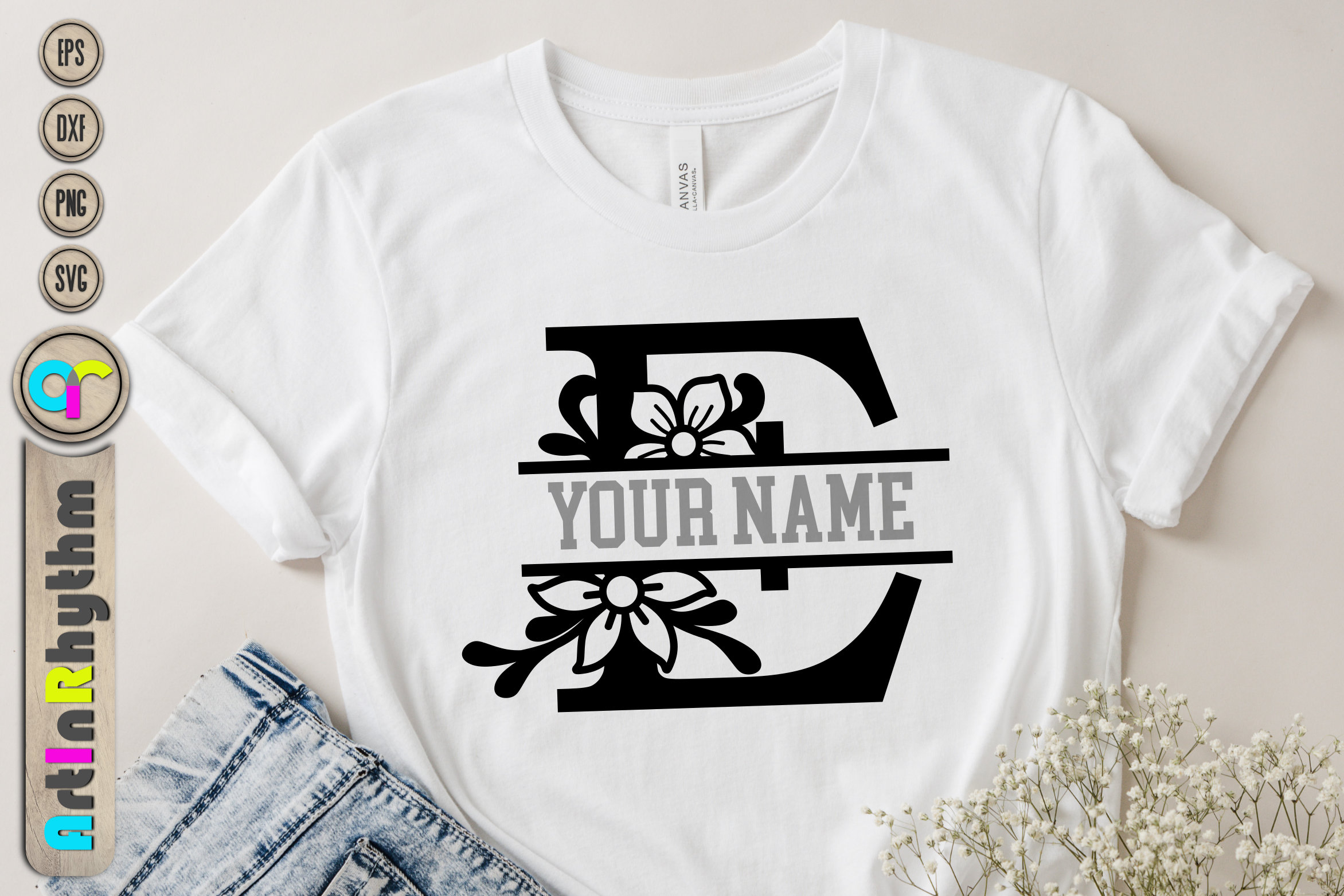 Split Letter E Monogram Svg Letter E Monogram Svg Floral - Etsy