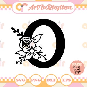 Letter O Svg Floral Letter O Alphabet Svg Letter Svg - Etsy