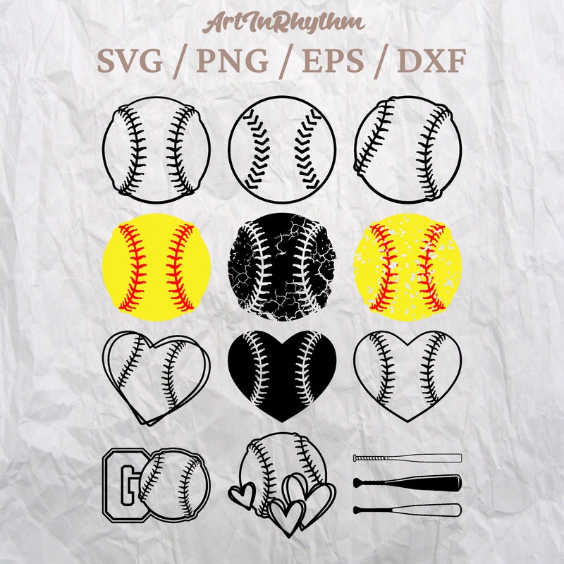 Softball Svg Files - Etsy