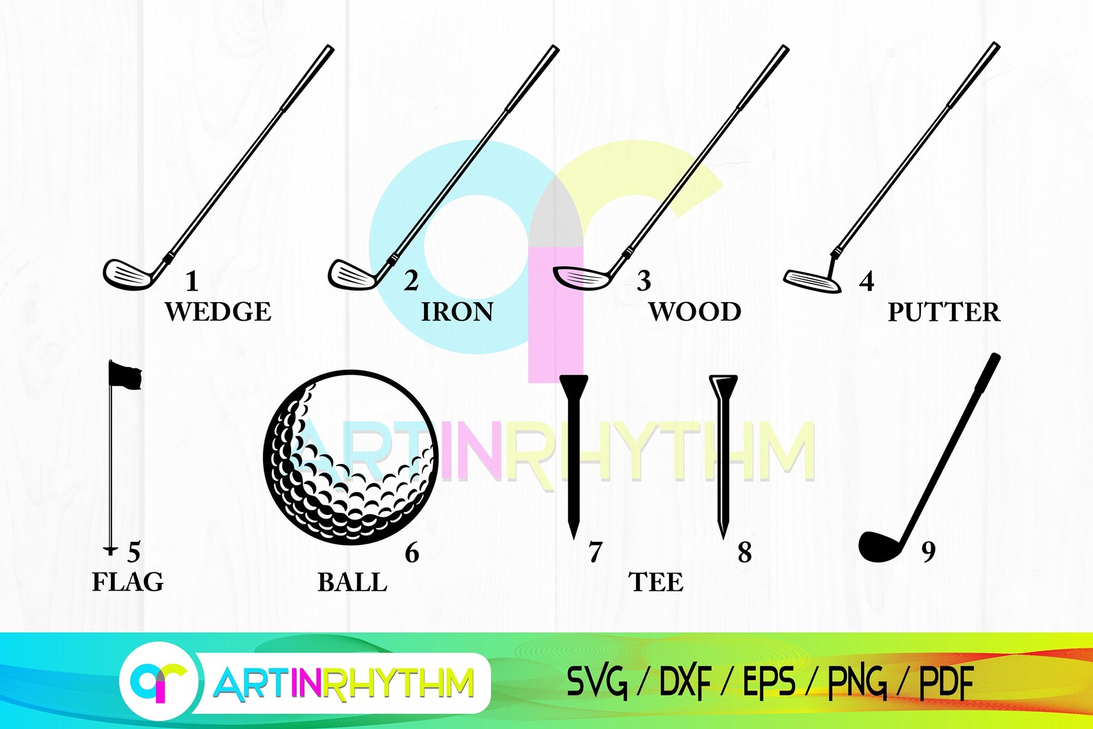 Golf Svg Golf Svg Bundle Golf Club Svg Golf Ball Svg | Etsy