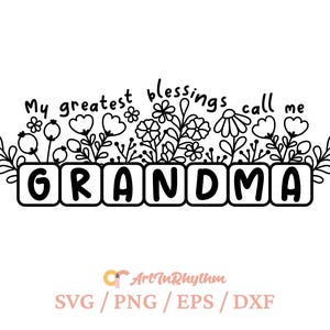 Grandma Spring Png Svg, Floral Grandma Svg File, Mothers Day Svg for Grandma Shirt Svg ...