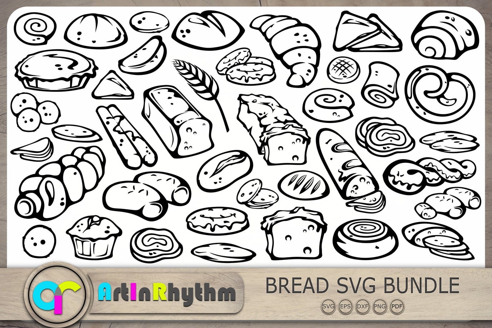 Bread Svg Bundle Bread Svg Bakery Products Svg Bread - Etsy